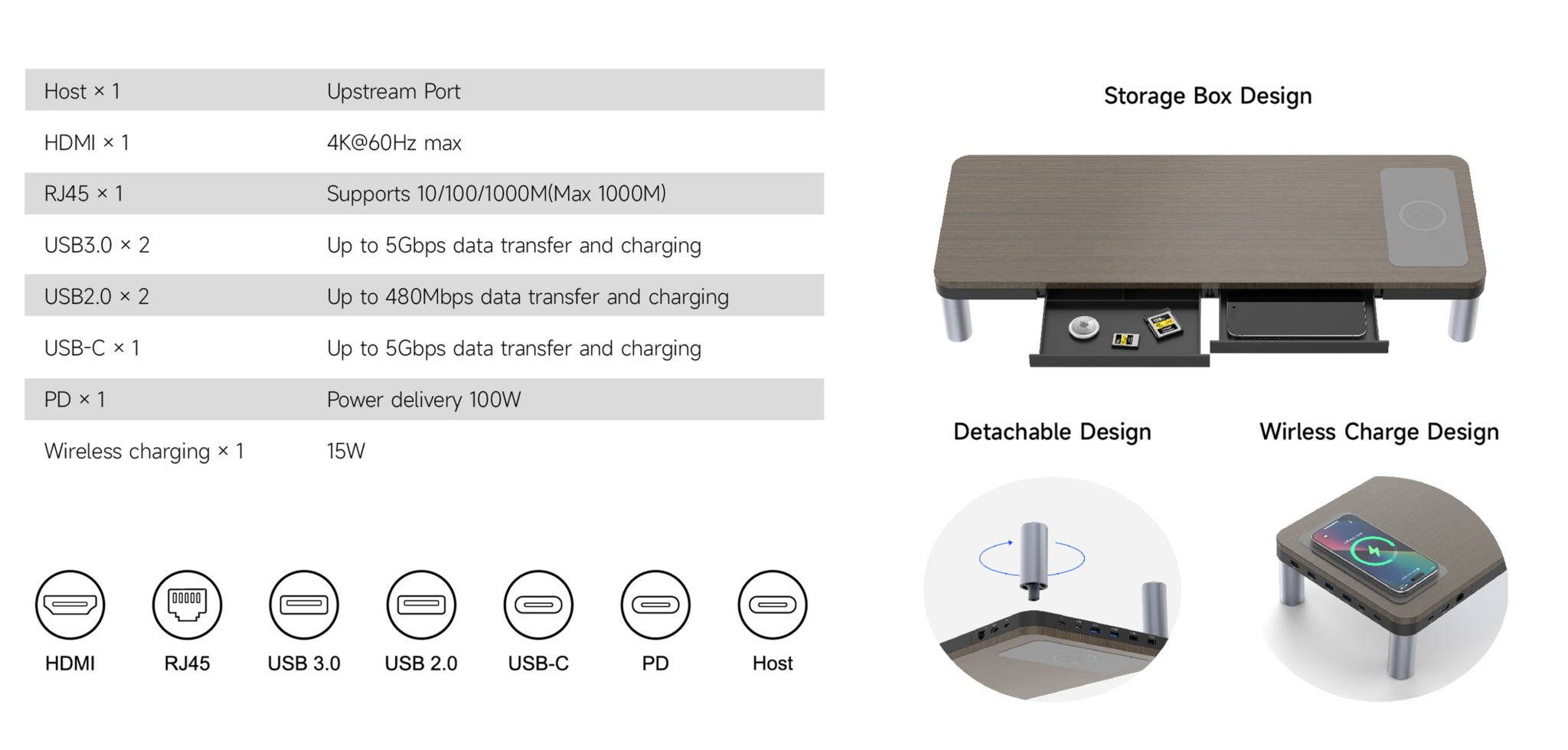 INFINITY Pro Monitor Riser with Dock - INFINITY
